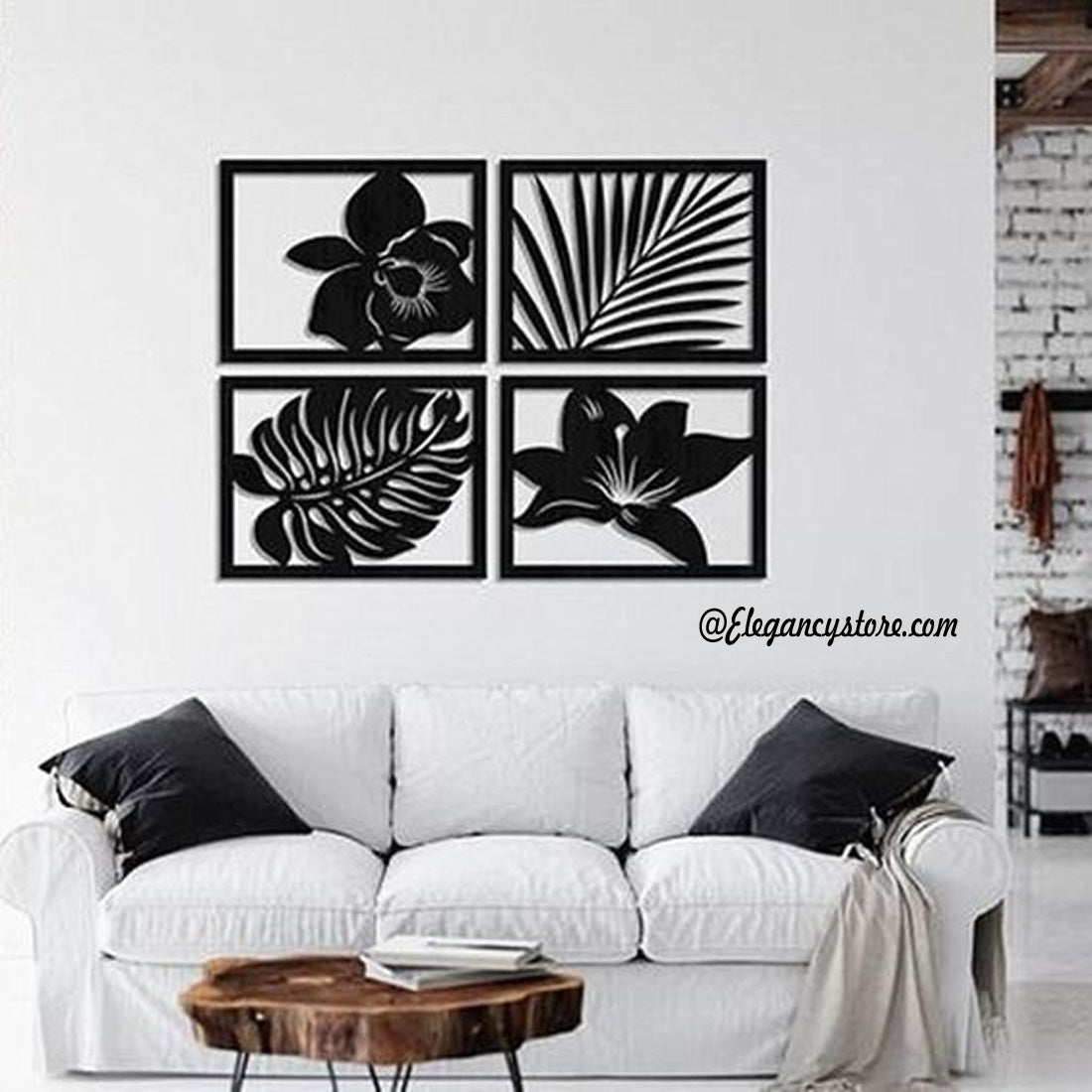 4 Pcs Box Style Leaf Sets Wall Decor – elegancystore.com