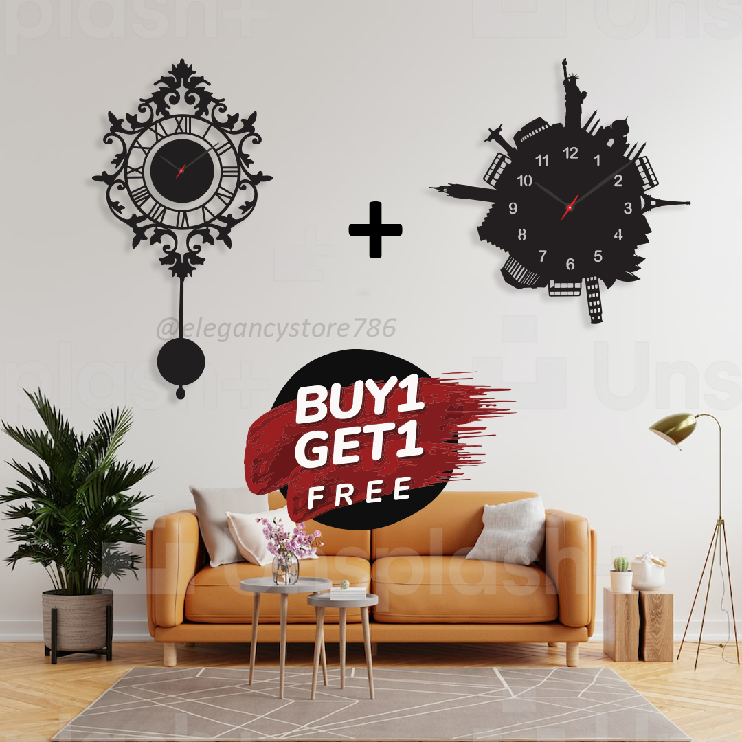 Wooden Wall Clock Combo 17 – elegancystore.com